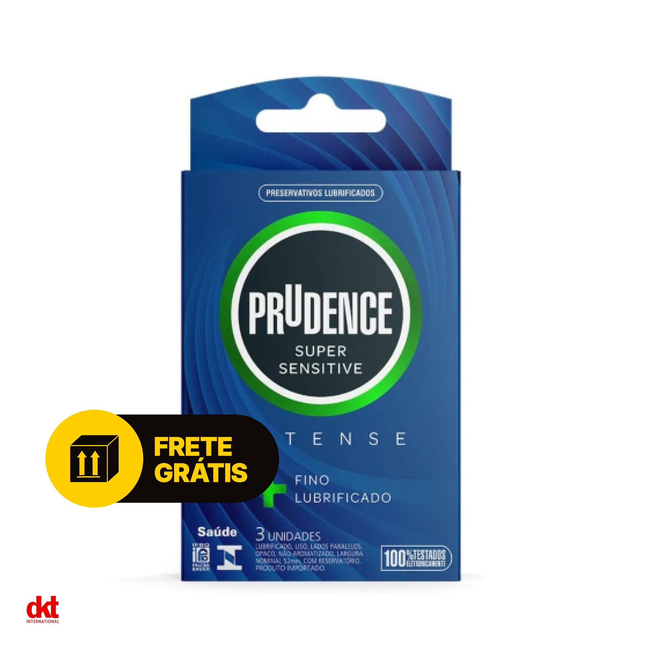 Preservativo Prudence Super Sensitive (Intense) com 3 unidades – DKT Brasil
