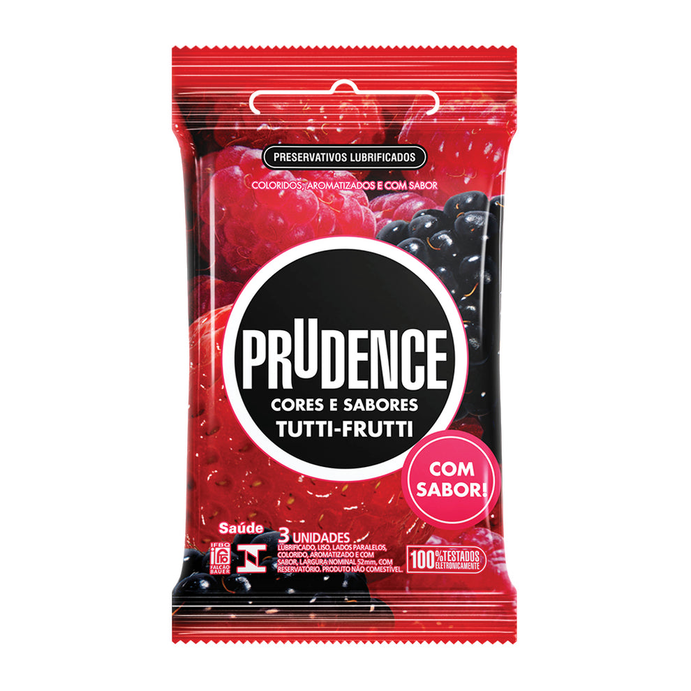 Preservativo Prudence Tutti-frutti com 3 unidades – DKT Brasil